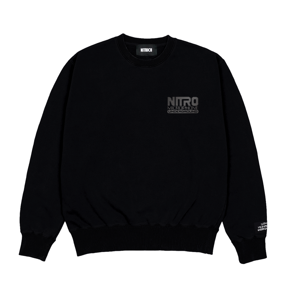 NMU Black Moon SWEAT CREW w/Sticker – NITRO MICROPHONE UNDERGROUND ...